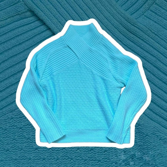 Relativity | Sweaters | Vibrant Baby Blue Sky Blue Fuzzy Warm ...